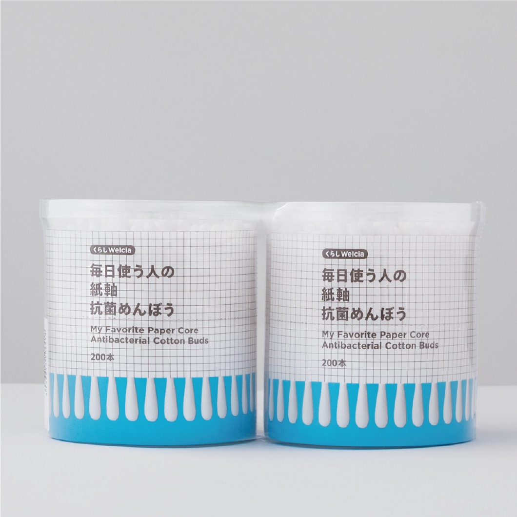 毎日使う人の紙軸抗菌めんぼう/200本×2P｜からだWelciaとくらしWelcia｜ウエルシア薬局